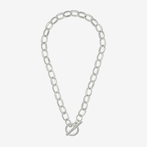 Click here for Bold Elements Silver Tone Womens 18 Inch Omega Cha... prices