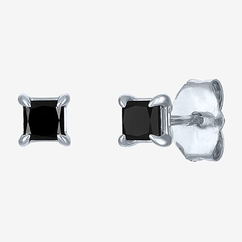 Click here for 1/2 CT. T.W. Natural Black Diamond 10K Gold 4mm St... prices