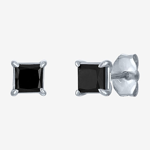 Click here for 1 CT. T.W. Natural Black Diamond 10K Gold 5mm Stud... prices