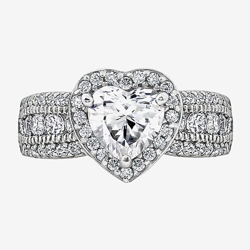Click here for Diamonart Womens Cubic Zirconia Sterling Silver He... prices