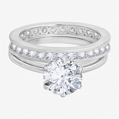 Click here for Diamonart Womens Cubic Zirconia Sterling Silver Ro... prices
