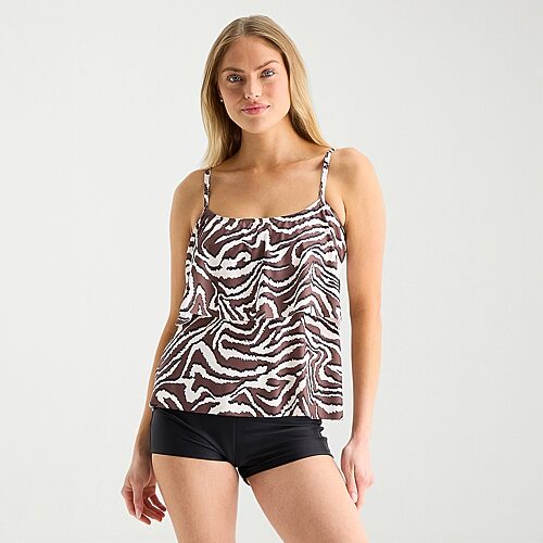 Click here for Sonnet Shores Womens Animal Tankini Swimsuit Top... prices