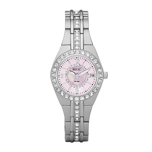 Click here for Womens RELIC by Fossil Queens Court Silver-Tone Wa... prices