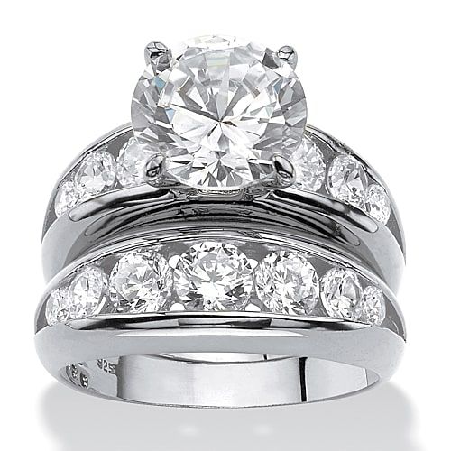 Click here for DiamonArt Womens White Cubic Zirconia Sterling Sil... prices
