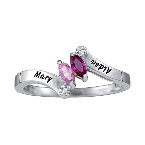 Click here for Personalized Womens Simulated Sterling Silver Bypa... prices