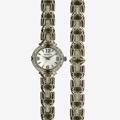 Click here for Elgin Womens Two Tone 2-pc. Watch Boxed Set Eg1701... prices