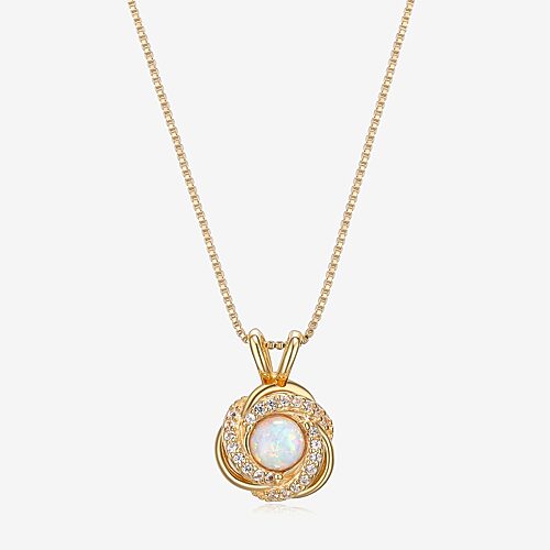 Click here for Womens Lab Created White Opal 18K Gold Over Silver... prices