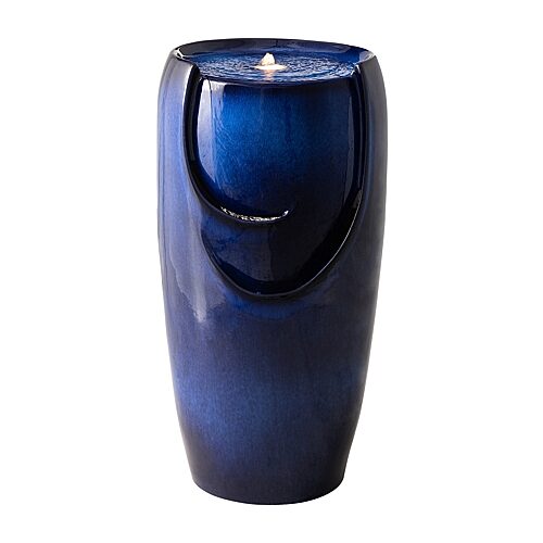 Click here for Glitzhome 29.25 Cobalt Blue Ceramic Pot Outdoor Fo... prices