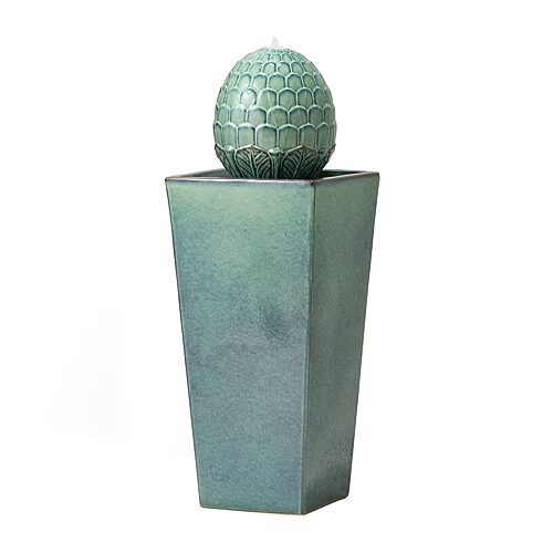 Click here for Glitzhome 35.75 Turquoise Ceramic Outdoor Fountain... prices