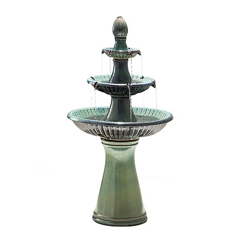 Click here for Glitzhome 45.25 Turquoise 3-Tier Outdoor Fountains... prices