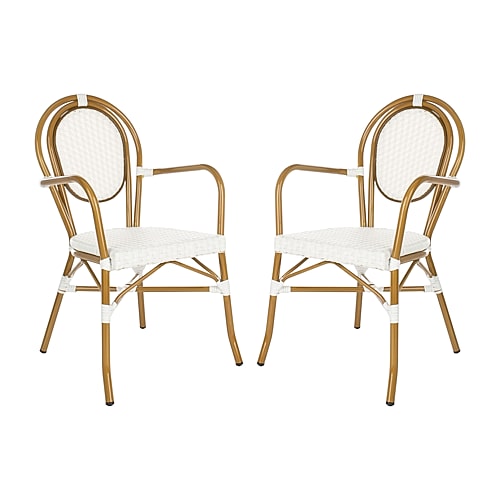 Click here for Rosen Rattan 2-pc. Patio Chairs  One Size  White prices