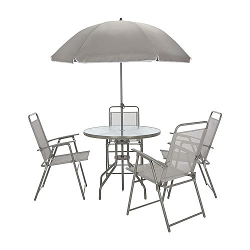 Click here for Augusta Home Monico Outdoor Dining Set - Grey prices