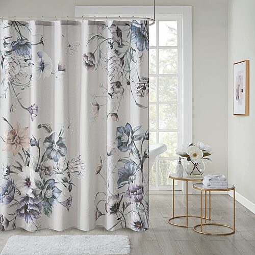 Click here for Madison Park Cassandra Printed Cotton Shower Curta... prices