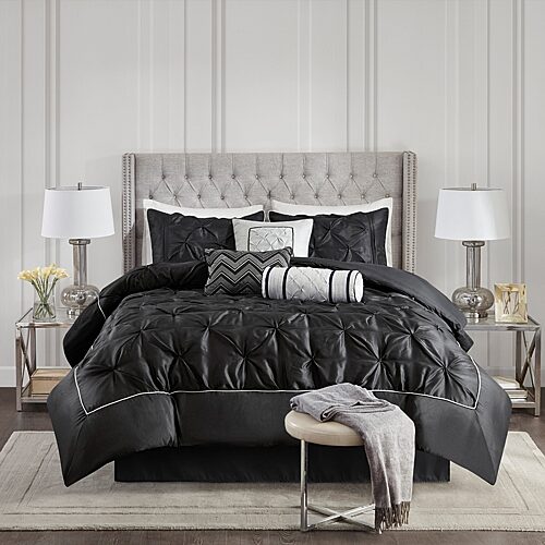 Click here for Madison Park Wilma 7-Pc. Comforter Set  King - Bla... prices