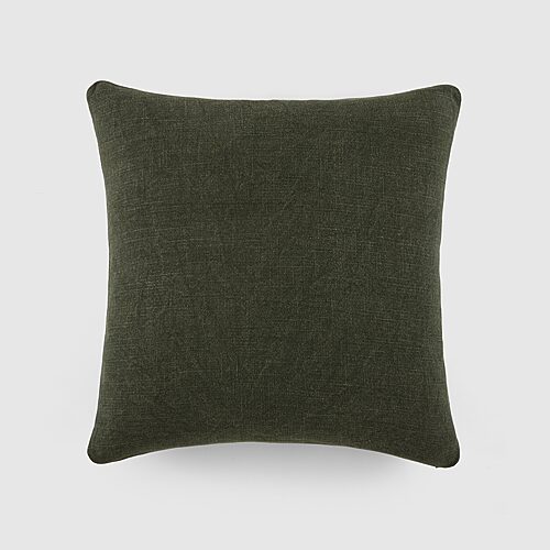 ienjoy Home Washed and Distressed Decorative Pillow  20 x 20 - Olive