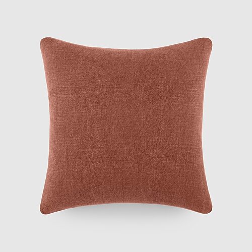 ienjoy Home Washed and Distressed Decorative Pillow  20 x 20 - Terracotta