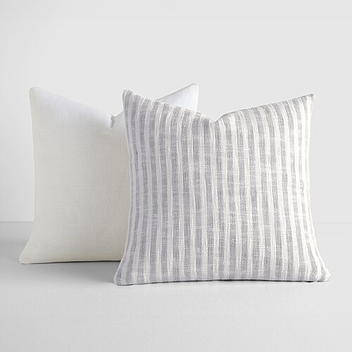 ienjoy Home Yarn-Dyed Patterns 2-Pack Decor Pillows  20 x 20 - Gray