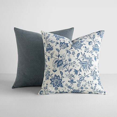 ienjoy Home Cotton Slub 2-Pack Decor Pillows  20 x 20 - Navy