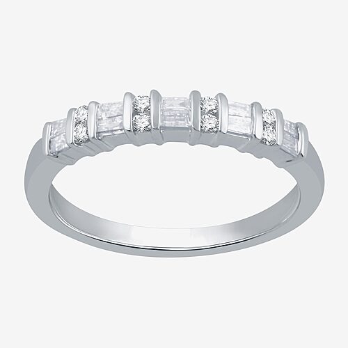 Click here for 1/4 CT.T.W. Natural Diamond 10K White Gold Band  5... prices