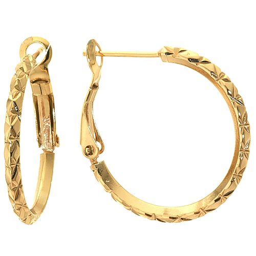 Click here for Silver Reflections Womens 24K Gold Over Brass 25mm... prices