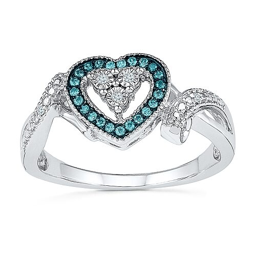 Click here for Womens 1/10 CT. T.W. Natural Blue Diamond Sterling... prices