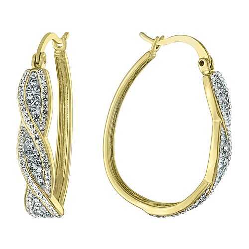 Click here for Sparkle Allure Womens Crystal 14K Gold Over Brass... prices