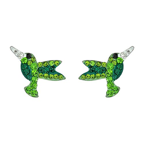 Click here for Silver Treasures Hummingbird Green Crystal Sterlin... prices