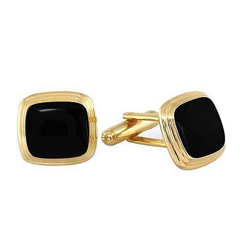 Click here for Black Enamel Cufflinks  One Size  Yellow prices