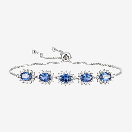 Click here for Gemstone 14K Gold Over Silver Oval Bolo Bracelet... prices