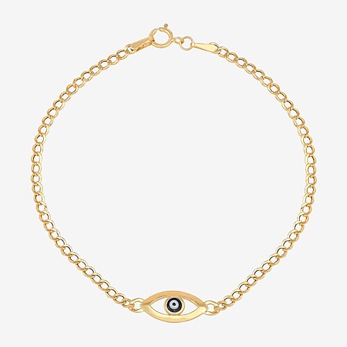 Click here for Womens 14K Gold Evil Eye Charm Bracelet  One Size prices
