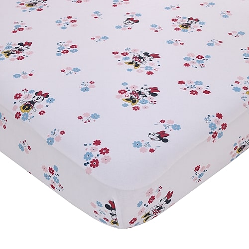Click here for Disney Minnie Mouse Floral Fitted Crib Sheet prices