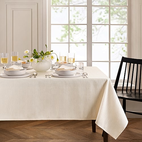 Threadmade Continental Solid Texture Water-Repellant Tablecloth