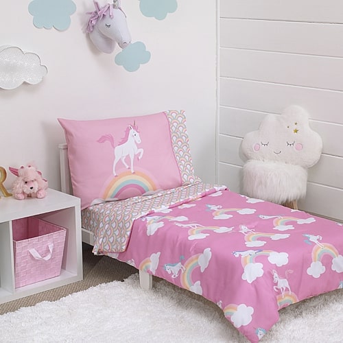 Click here for Nojo Unicorn And Rainbow 4-pc. Toddler Bedding Set... prices