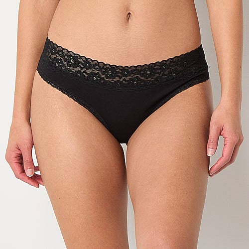 Click here for Arizona Body Cotton with Lace Thong  Xx-large  Bla... prices
