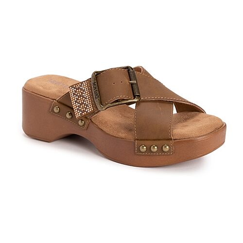 Click here for Muk Luks Womens Charlotte Sandal - Brown crazy hor... prices