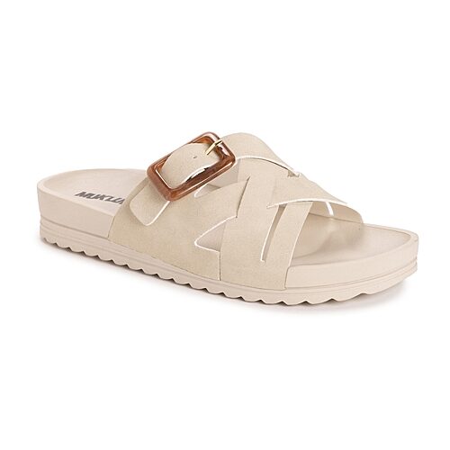 Click here for Muk Luks Womens Grand Shayna Sandal - Beige prices
