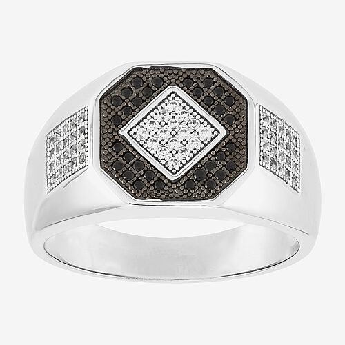 Click here for Mens Black Cubic Zirconia Sterling Silver Diamond... prices