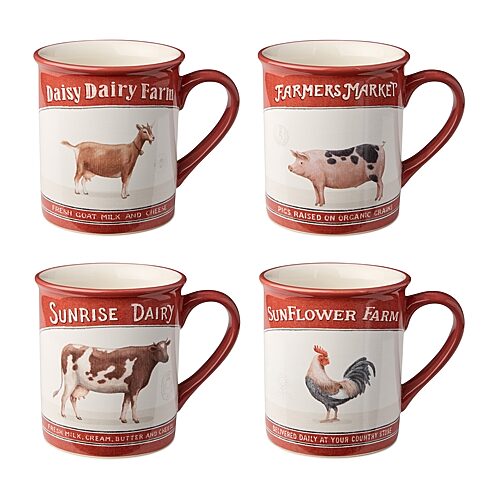 Click here for Certified International Vintage Farm Mugs  Set of... prices
