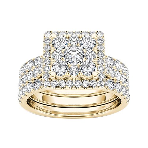 Click here for 2 CT.T.W. Natural Diamond 10K Yellow Gold Bridal S... prices