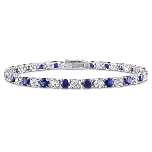 Click here for Womens Lab Created Blue Sapphire Sterling Silver 7... prices
