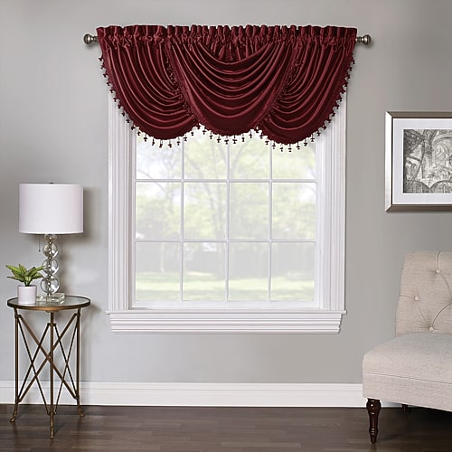 Click here for Regal Home Regency Rod Pocket Waterfall Valance  O... prices
