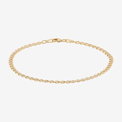 Click here for Womens 14K Gold 7.5 Inch Hollow Chain Bracelet  On... prices