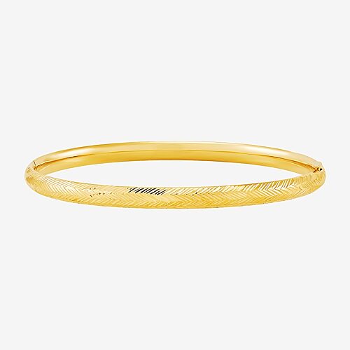 Click here for Womens 14K Gold Bangle Bracelet  One Size  Yellow prices
