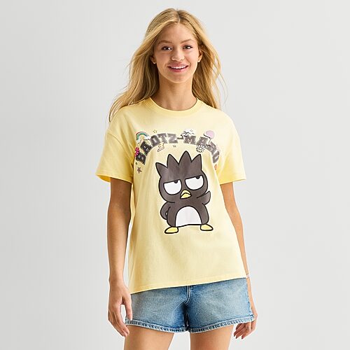 Click here for Badtz Maru Boyfriend Tee Womens Juniors Crew Neck... prices