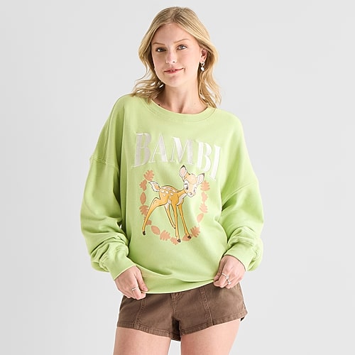 Click here for Bambi Fleece Crew Fleece Womens Juniors Crew Neck... prices