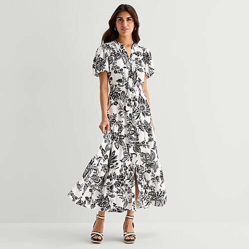 Click here for MSK Womens V Neck Short Sleeve Puffed Maxi Dress... prices