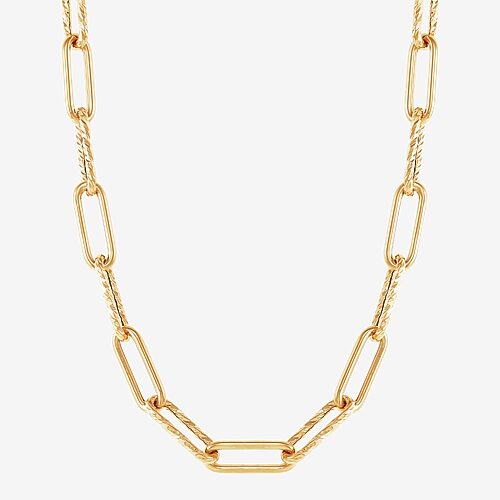 Click here for Womens 14K Gold 17 Inch Paperclip Chain Necklace... prices