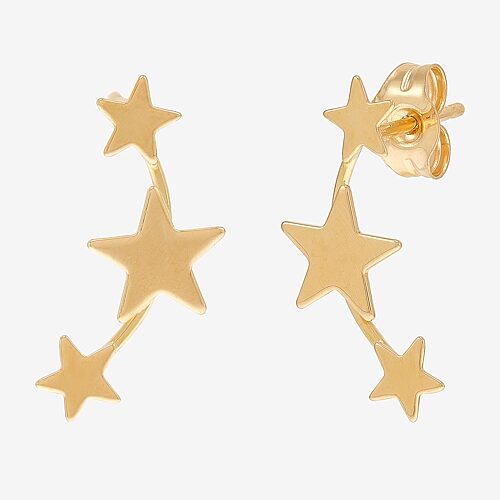 Click here for Womens 14K Gold Star Ear Climbers  One Size  Yello... prices