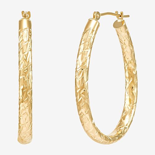 Click here for Womens 14K Gold 28mm Hoop Earrings  One Size  Yell... prices