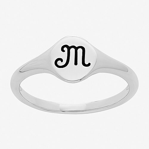 Click here for Womens Sterling Silver Signet Ring  7  White prices